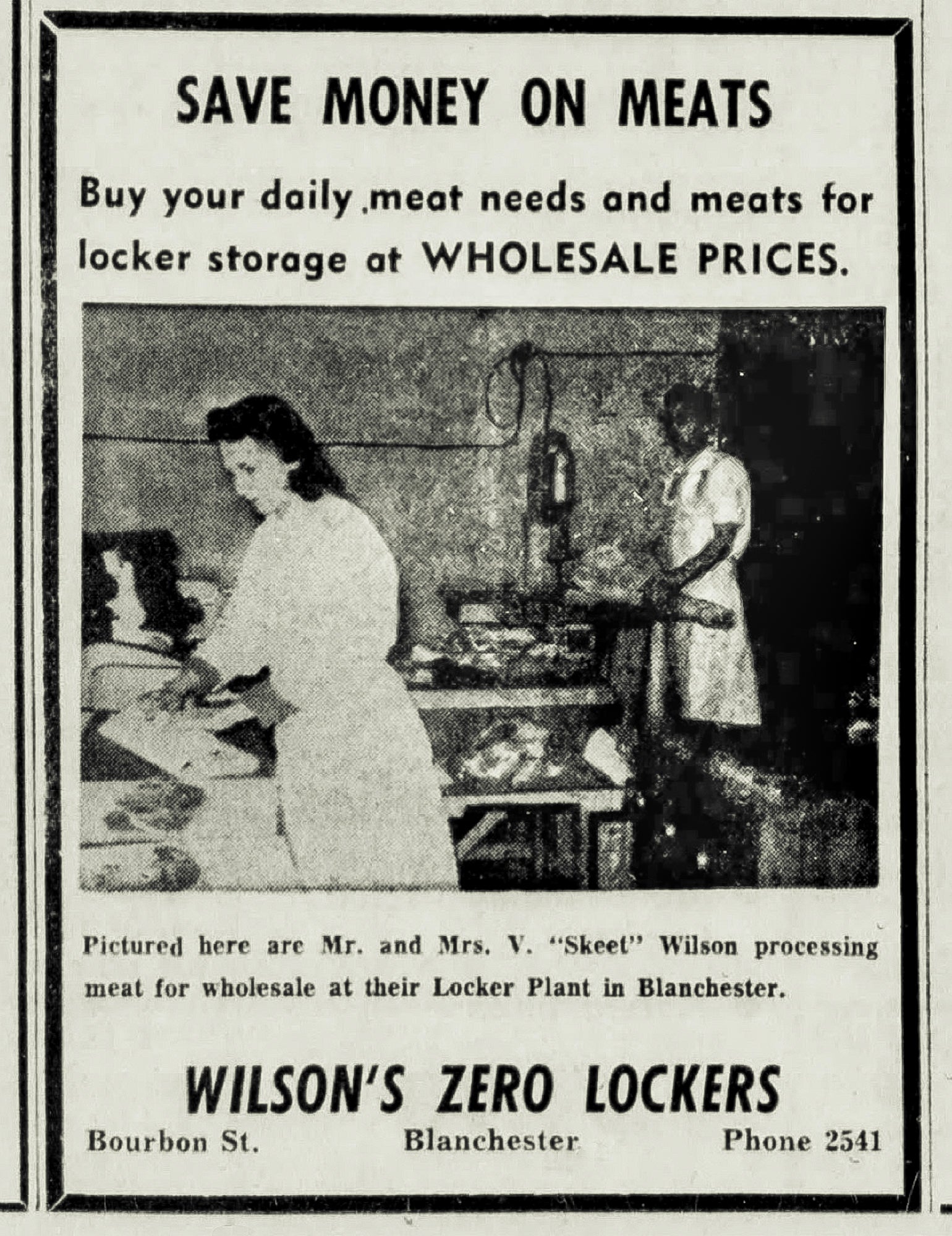 Wilson's Zero Locker – Blanchester Area Historical Society