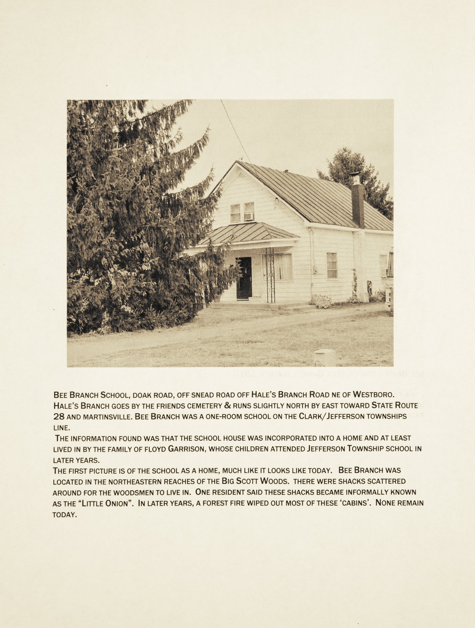 Bee Branch School. Jefferson Township. – Blanchester Area Historical ...