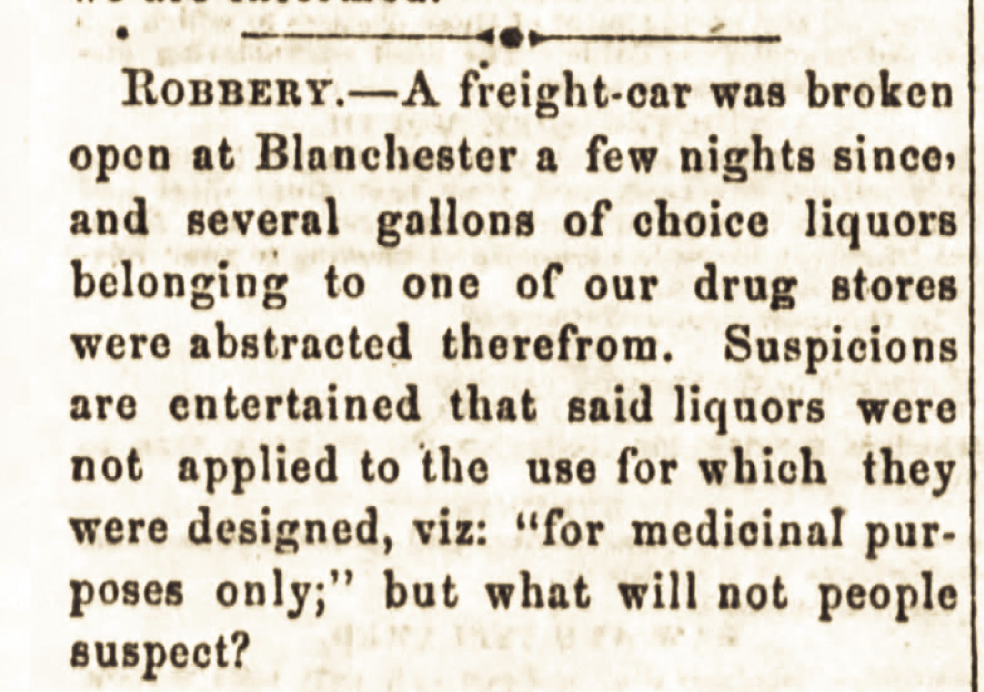 1860. Blanchester Freight Train Robbery. – Blanchester Area Historical ...