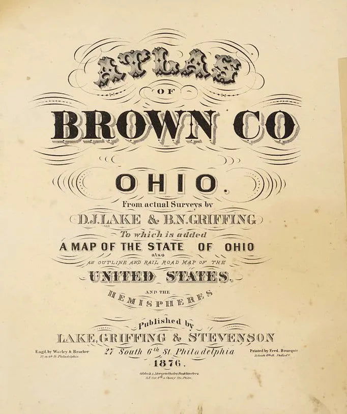 1876. Atlas of Brown Co., Ohio – Blanchester Area Historical Society