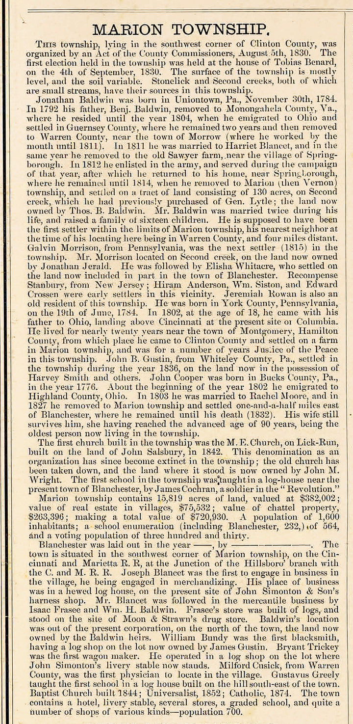 Newspaper Articles – Blanchester Area Historical Society