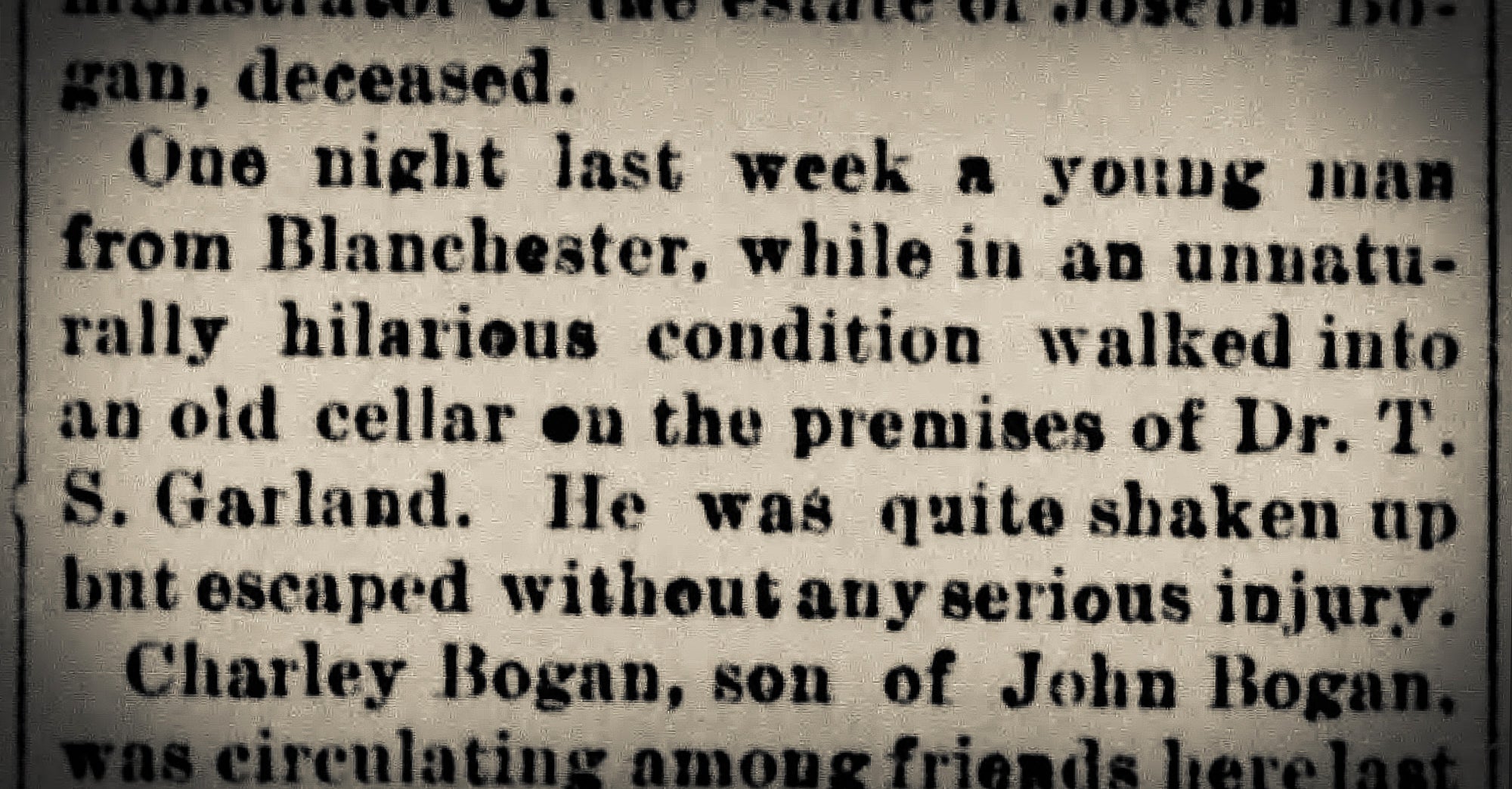 1887. Blanchester Man Falls into Cellar. – Blanchester Area Historical ...