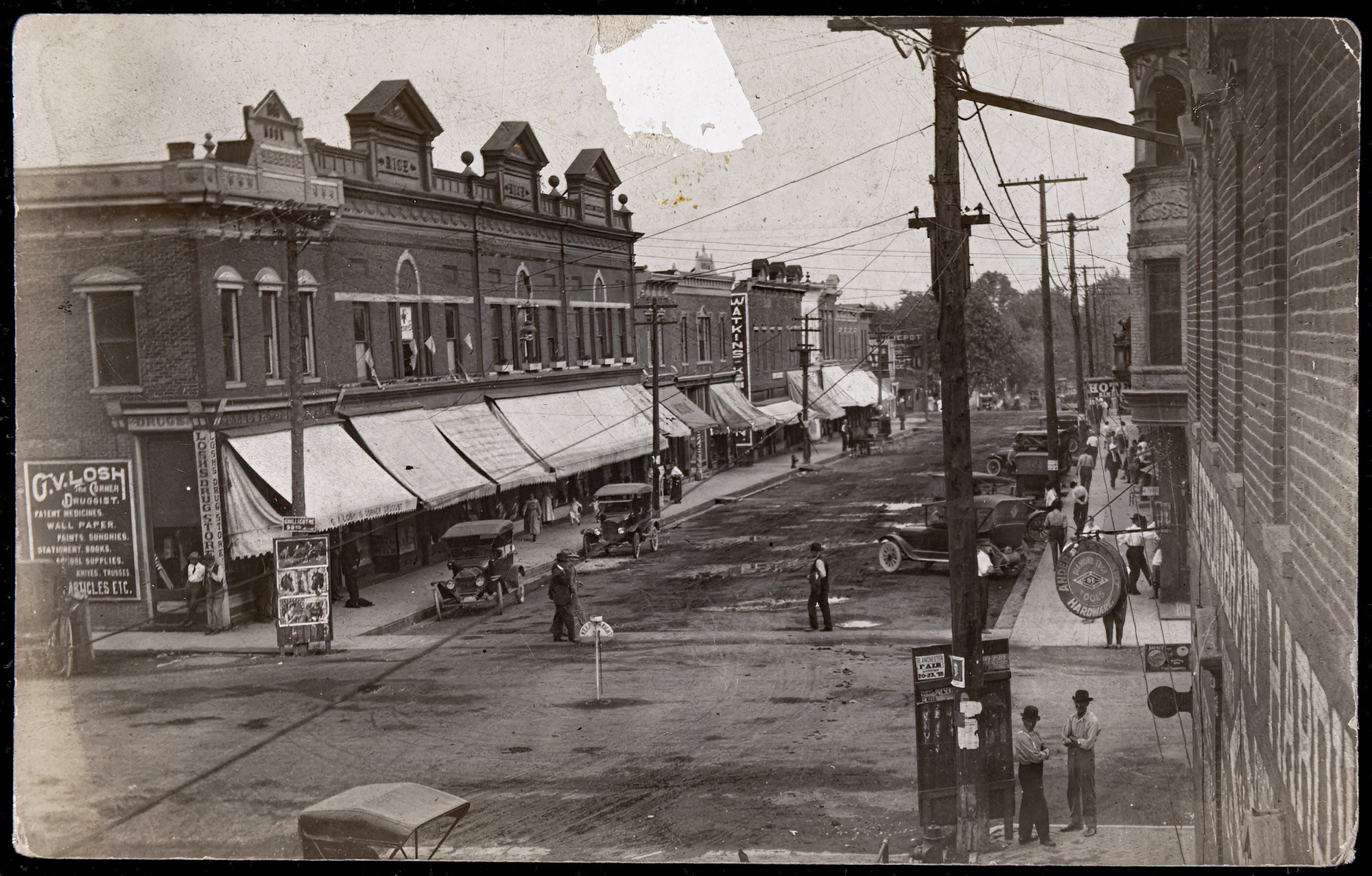 1918. Corner of Main and South Broadway Looking South. – Blanchester ...