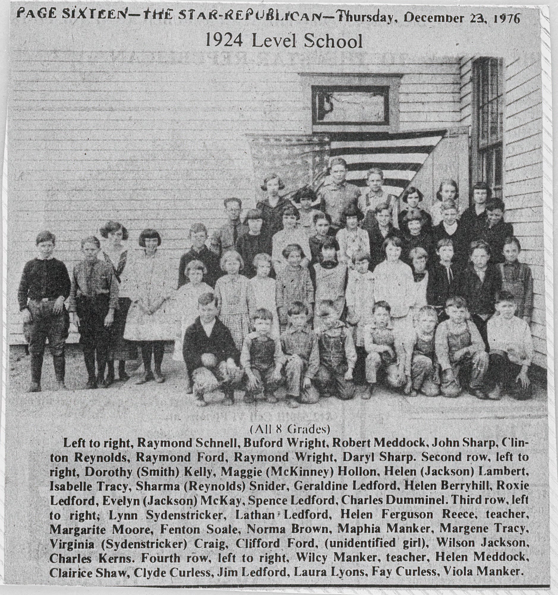 Level School. – Blanchester Area Historical Society
