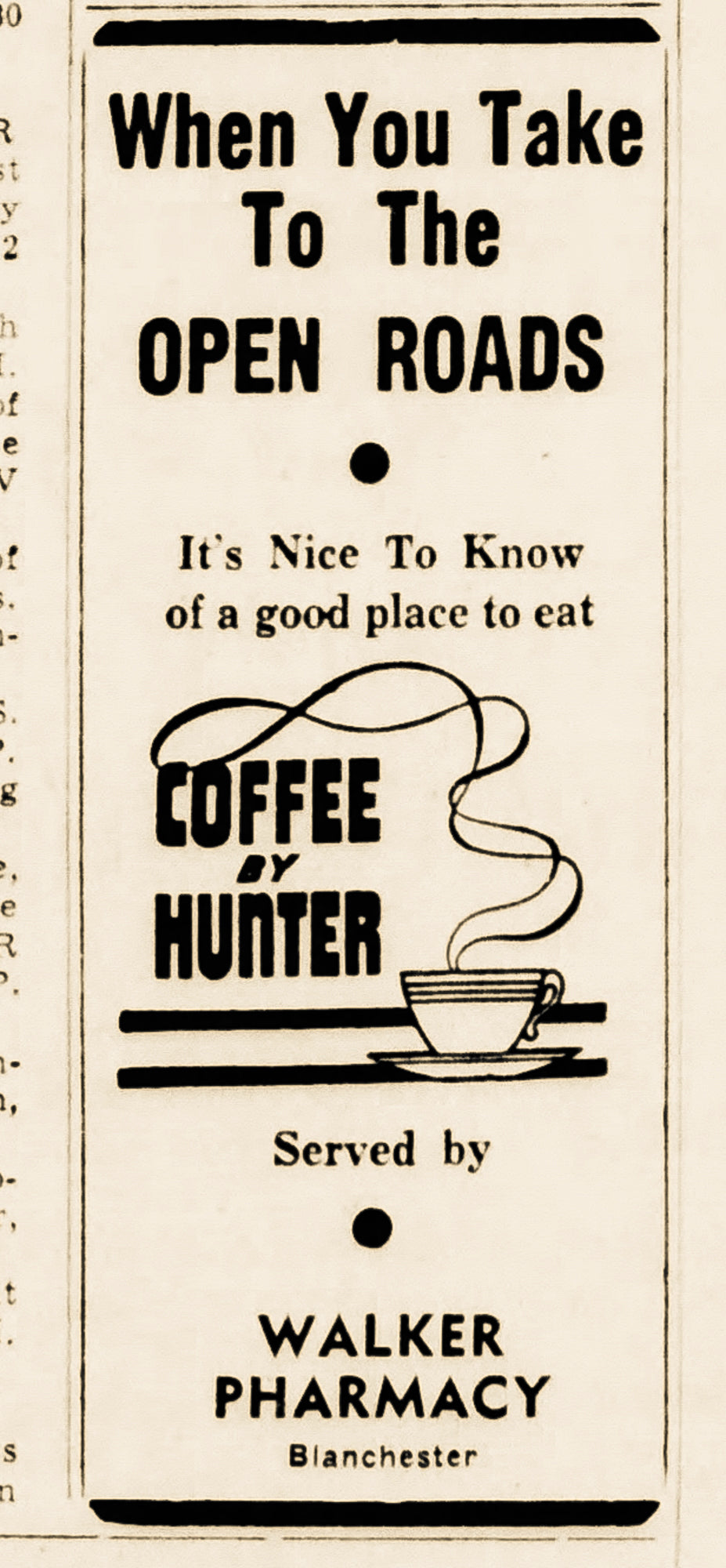 1951. Walkers Pharmacy ad. – Blanchester Area Historical Society