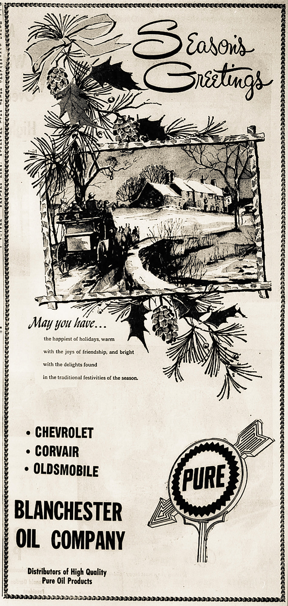 1960. Blanchester Oil Company Christmas ad. – Blanchester Area ...