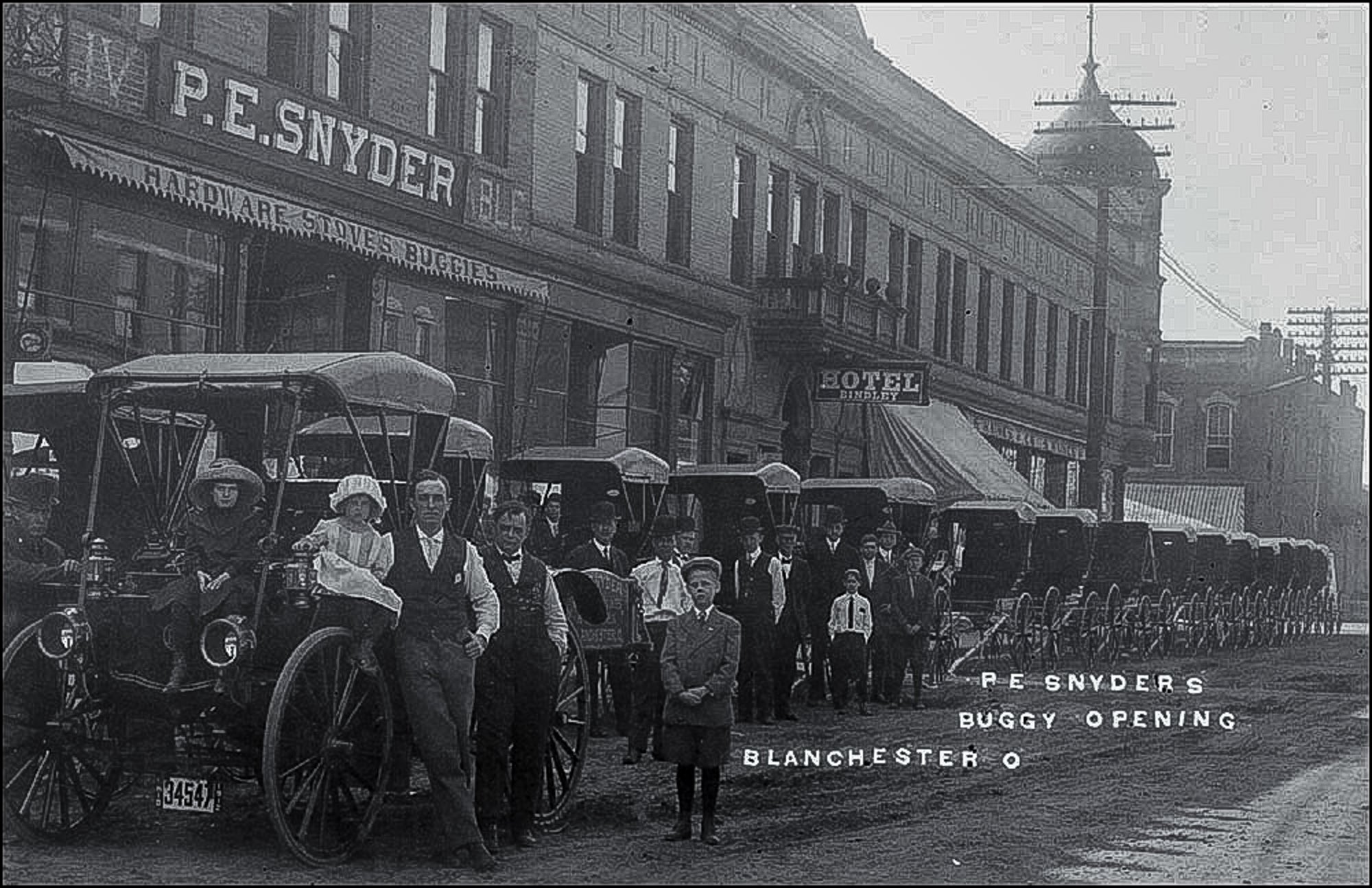 Circa 1914. P.E. Snyder Hardware Buggy Opening. – Blanchester Area ...