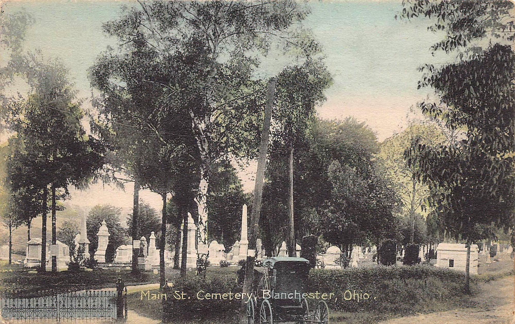 Circa 1910s. Blanchester I.O.O.F. Cemetery Hand-Tinted Postcard ...
