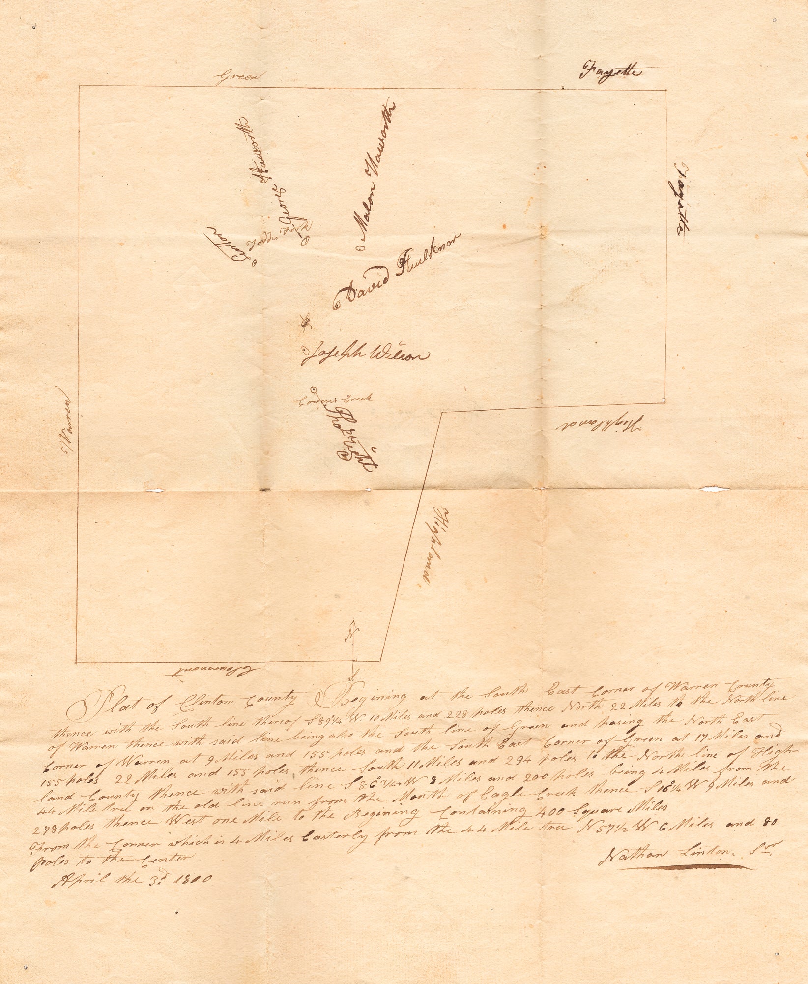 1810. Clinton County Tax Map. – Blanchester Area Historical Society