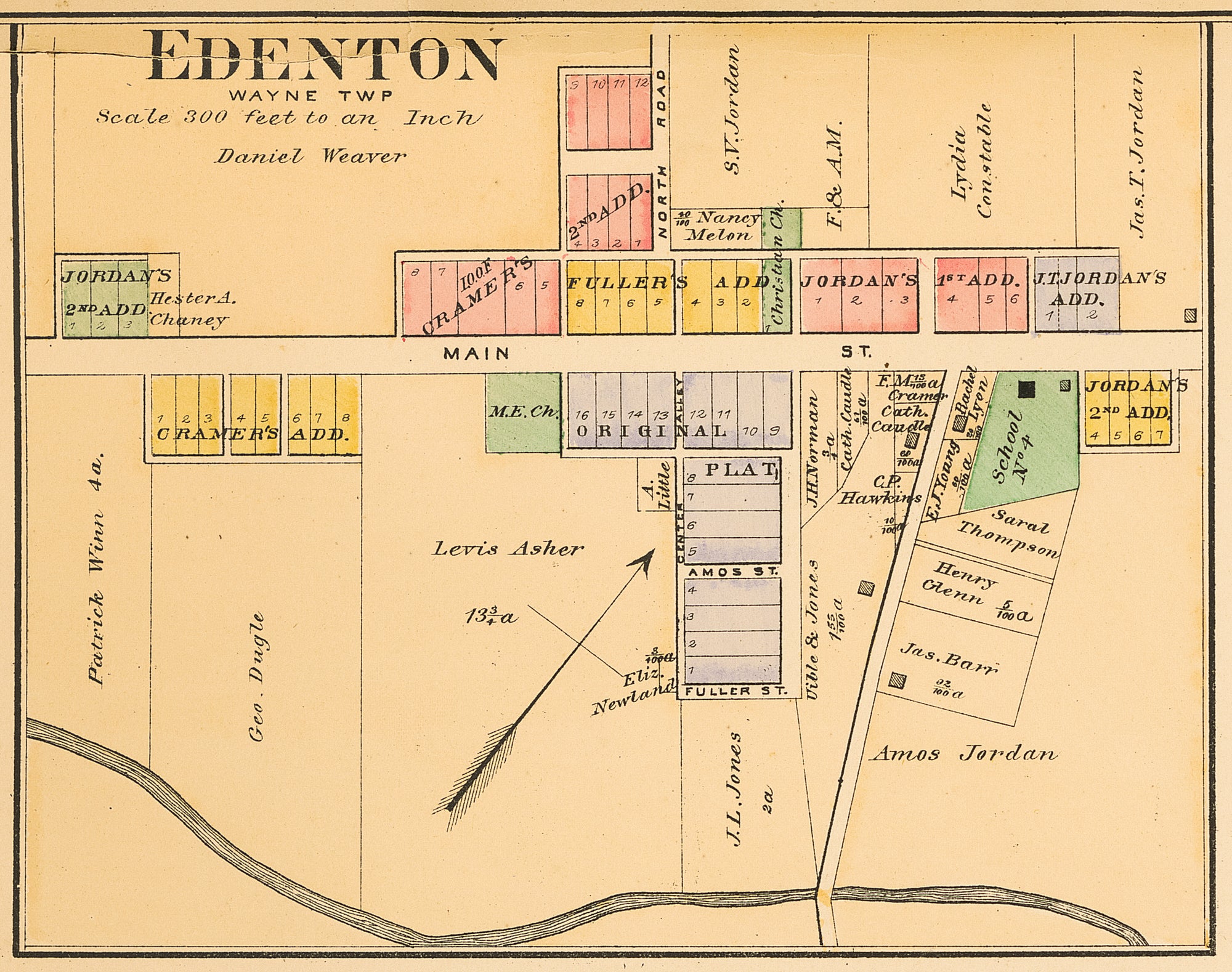 1891. Platt Map of Edenton. – Blanchester Area Historical Society