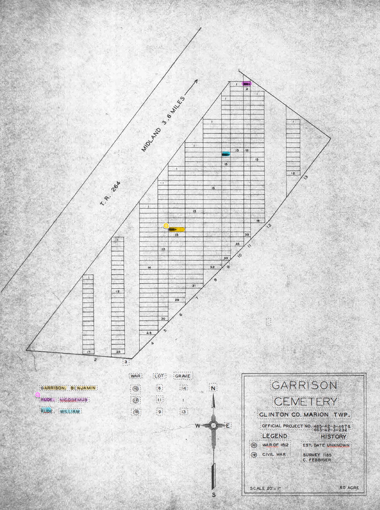 Garrison Corner Cemetery WPA Veteran's Map. – Blanchester Area ...