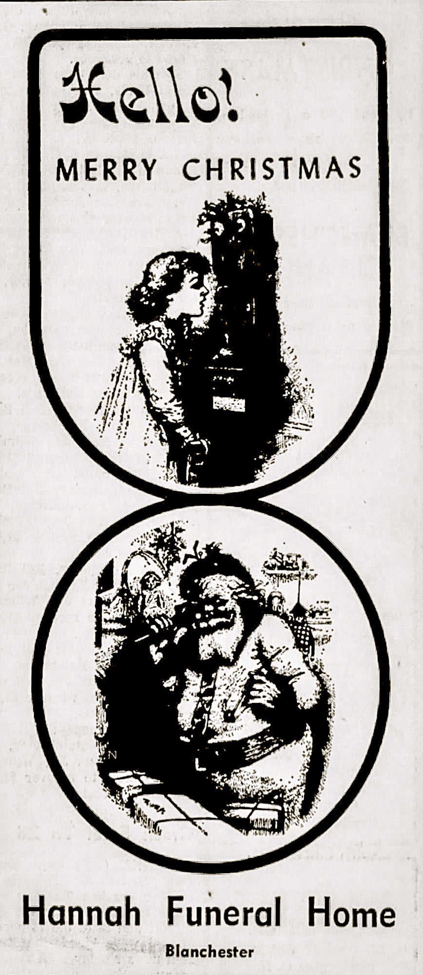 1971. Hannah Funeral Home Christmas ad. – Blanchester Area Historical ...