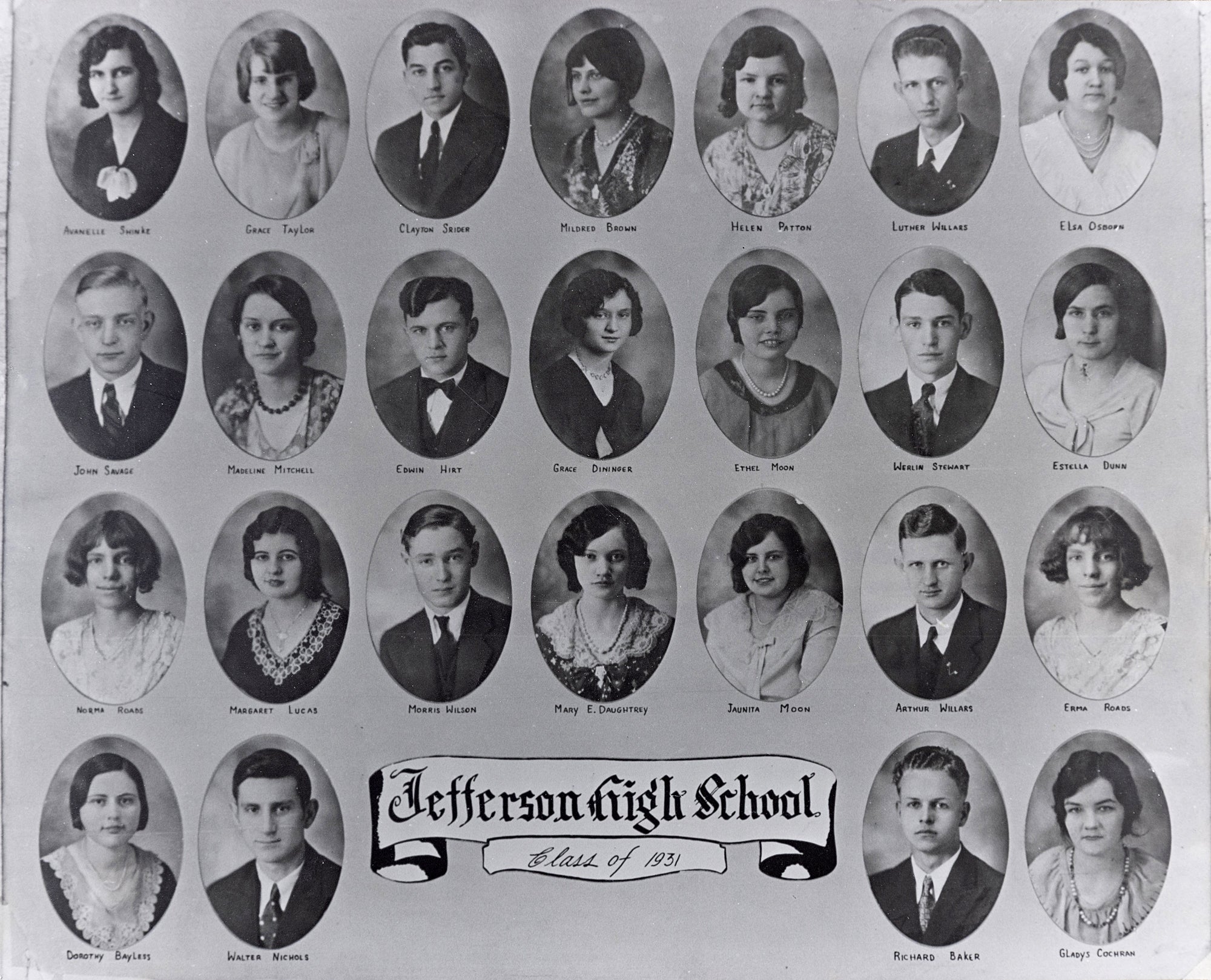 Jefferson School Class Photos – Blanchester Area Historical Society