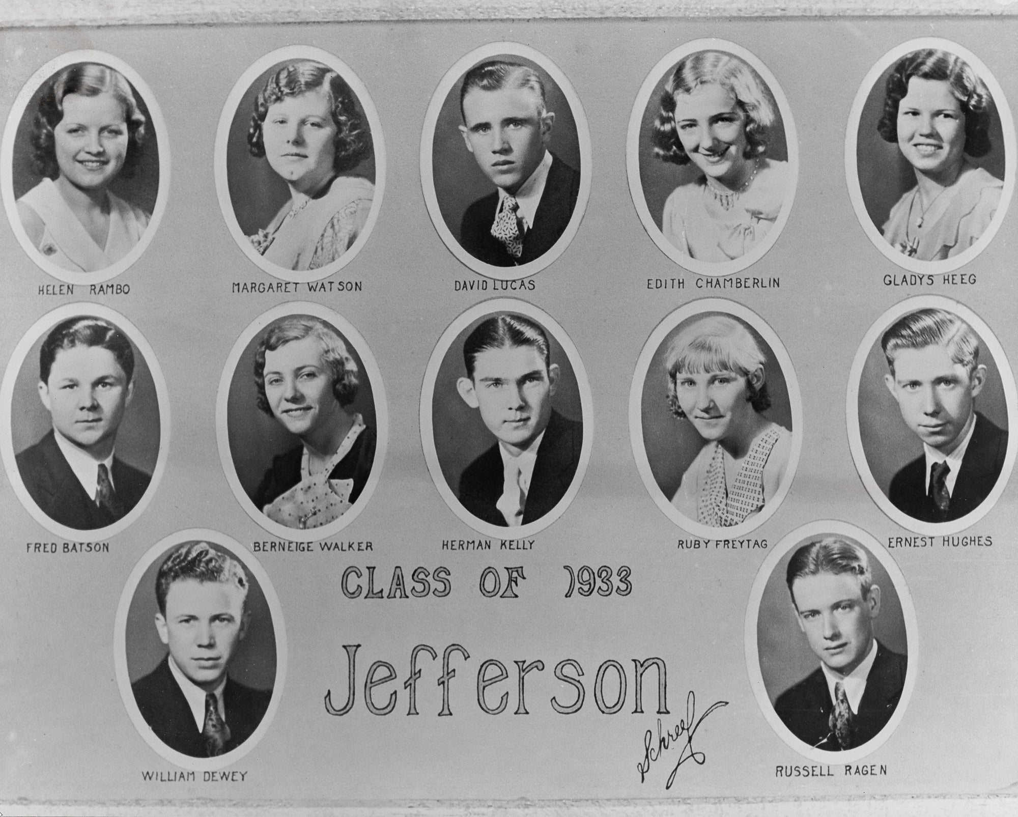 Jefferson School Class Photos – Blanchester Area Historical Society