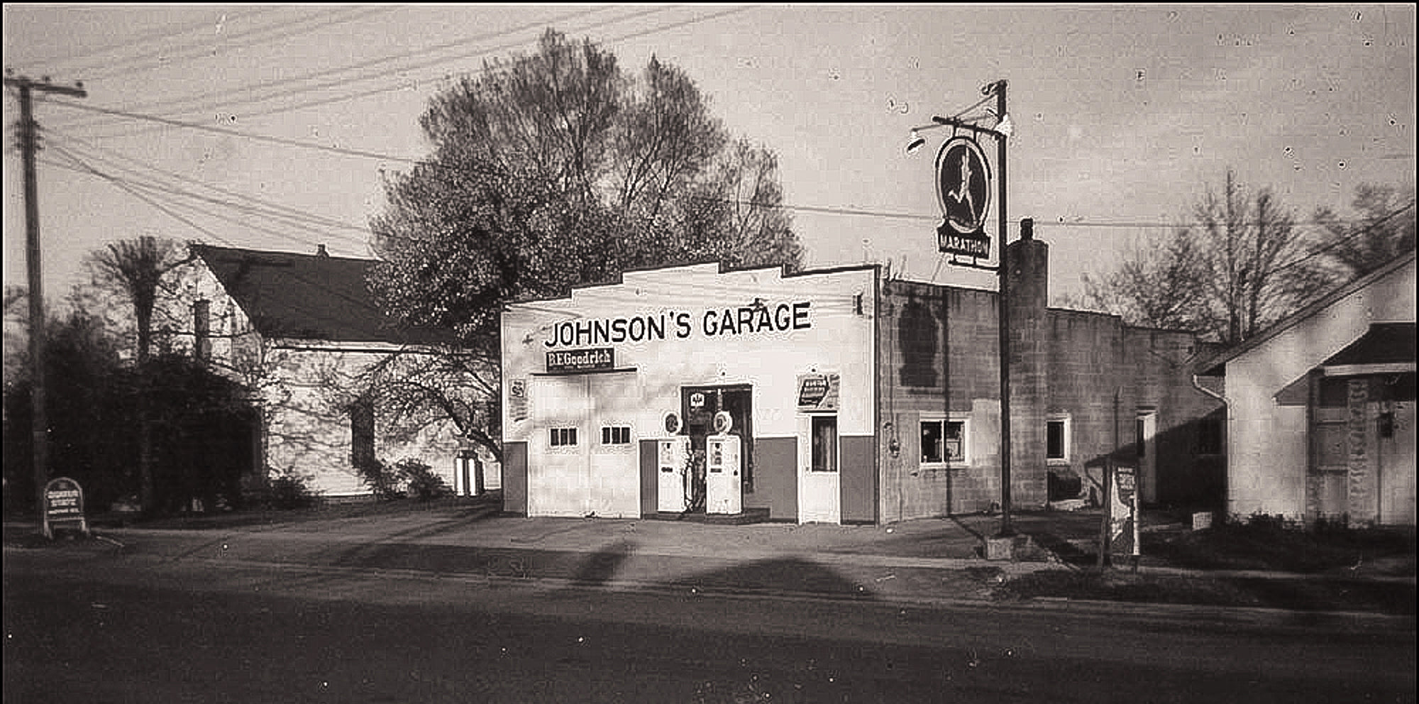 Johnson's Garage. Blanchester. – Blanchester Area Historical Society