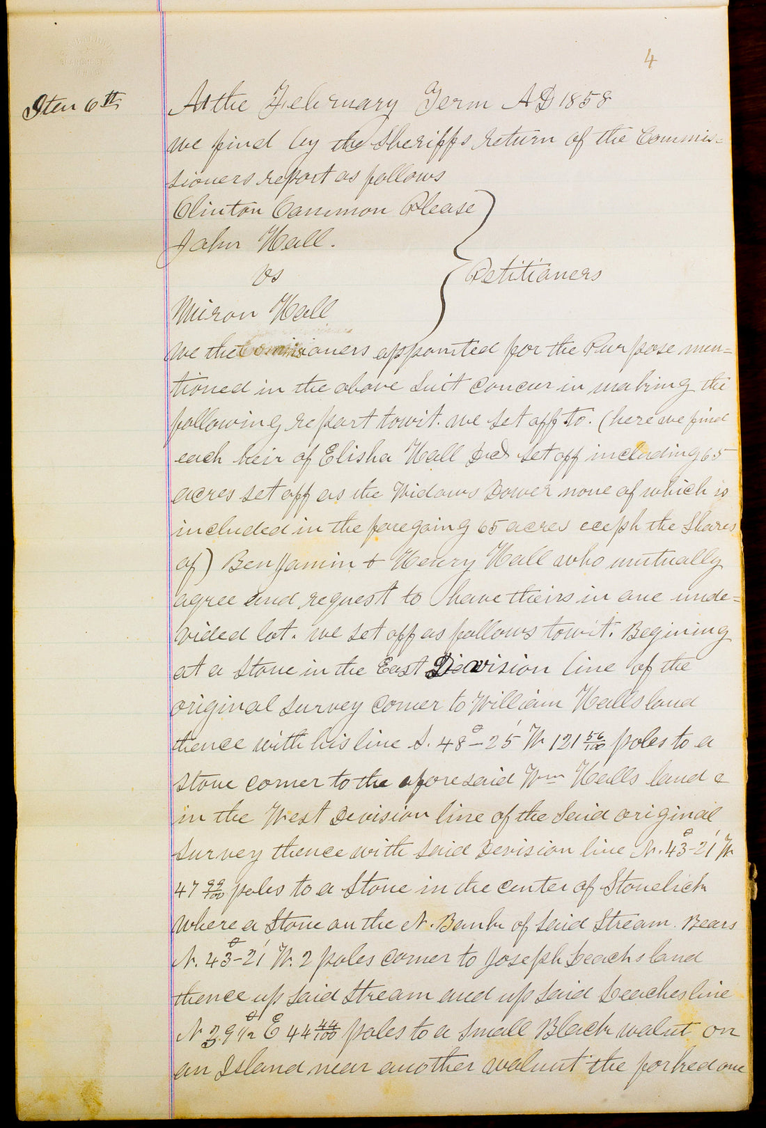 Old Survey/Deed Measurements. – Blanchester Area Historical Society